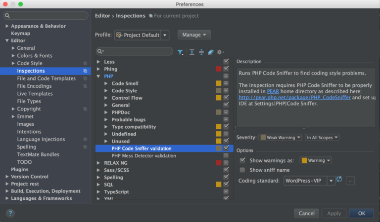 PhpStorm: PHP CodeSniffer & WordPress Coding Standards - Jason Boyle PhpStorm: PHP CodeSniffer & WordPress Coding Standards - Jason Boyle